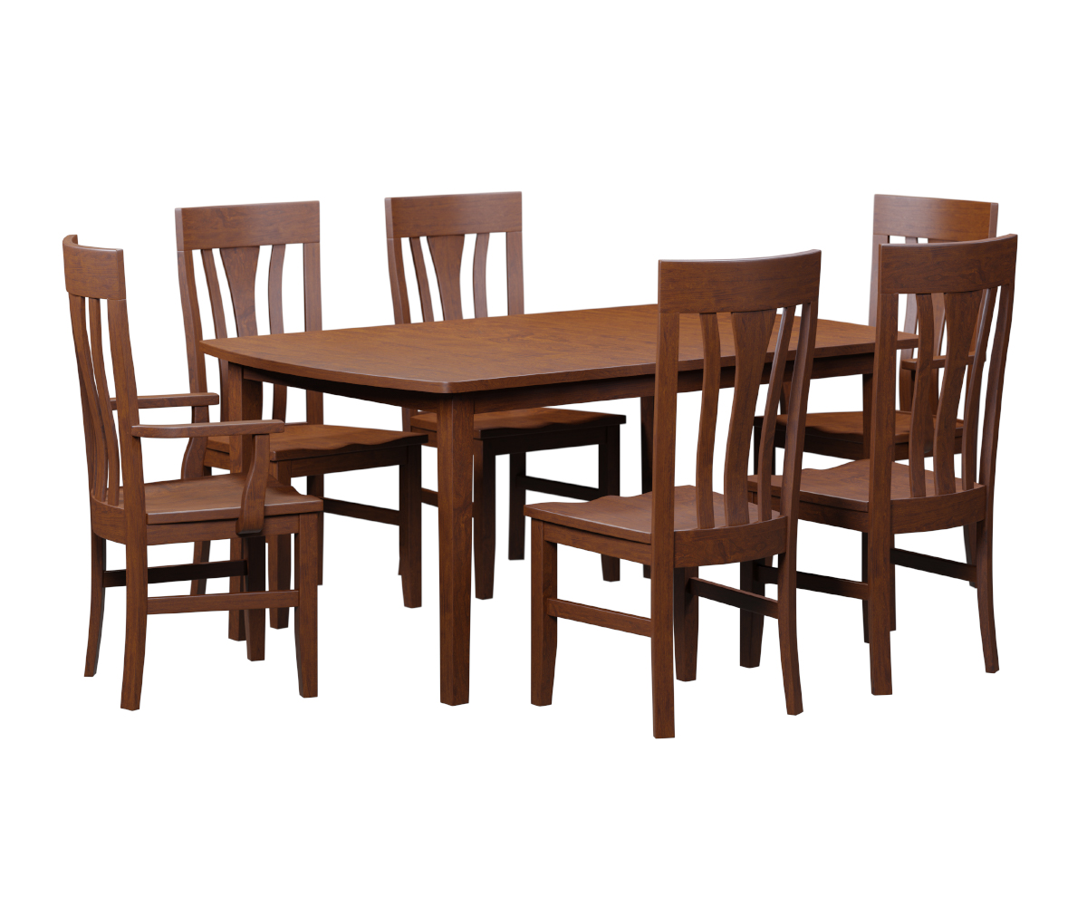 Curved Shaker Leg Table - Custom Woodcraft