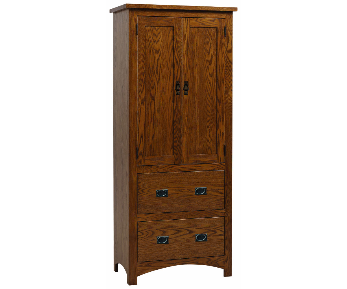 Siesta Mission Armoire - Custom Woodcraft
