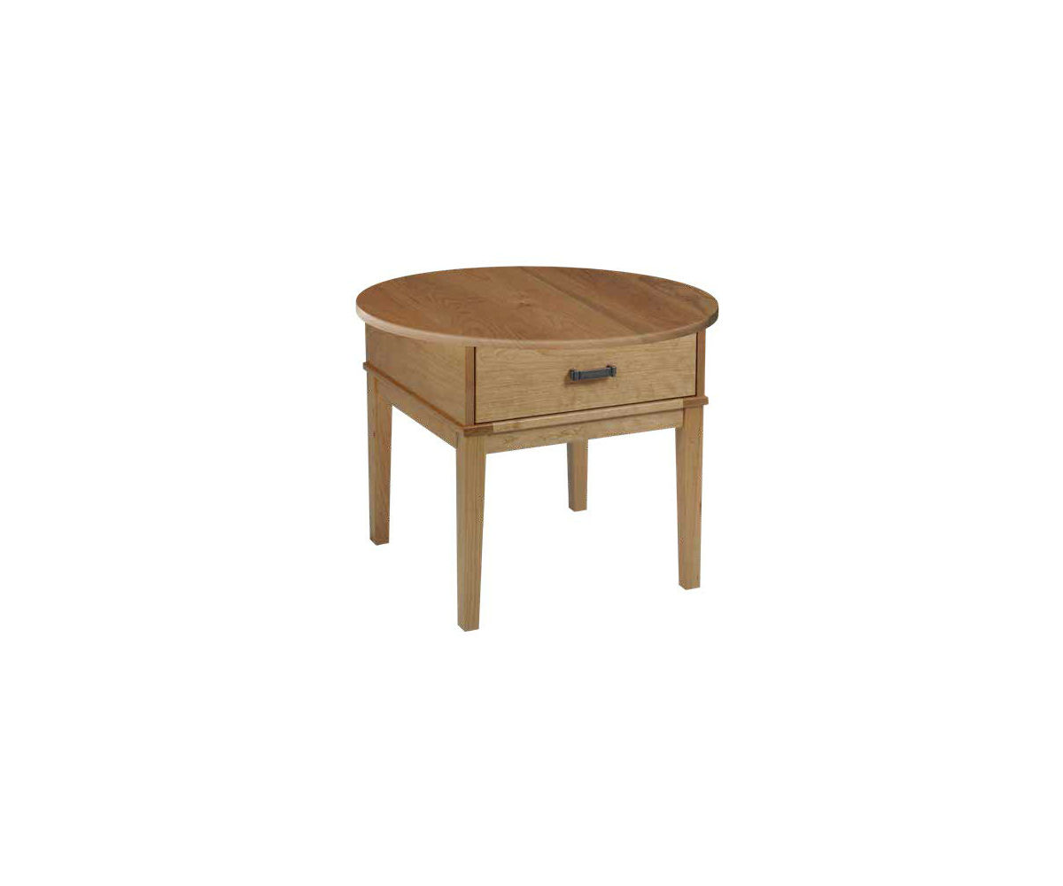 Alpine Round End Table - Custom Woodcraft