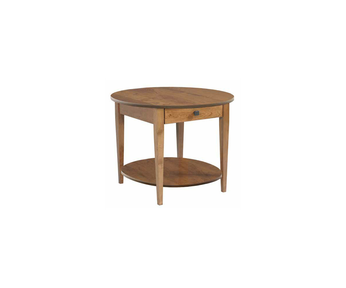 Woodland Shaker Round End Table - Custom Woodcraft