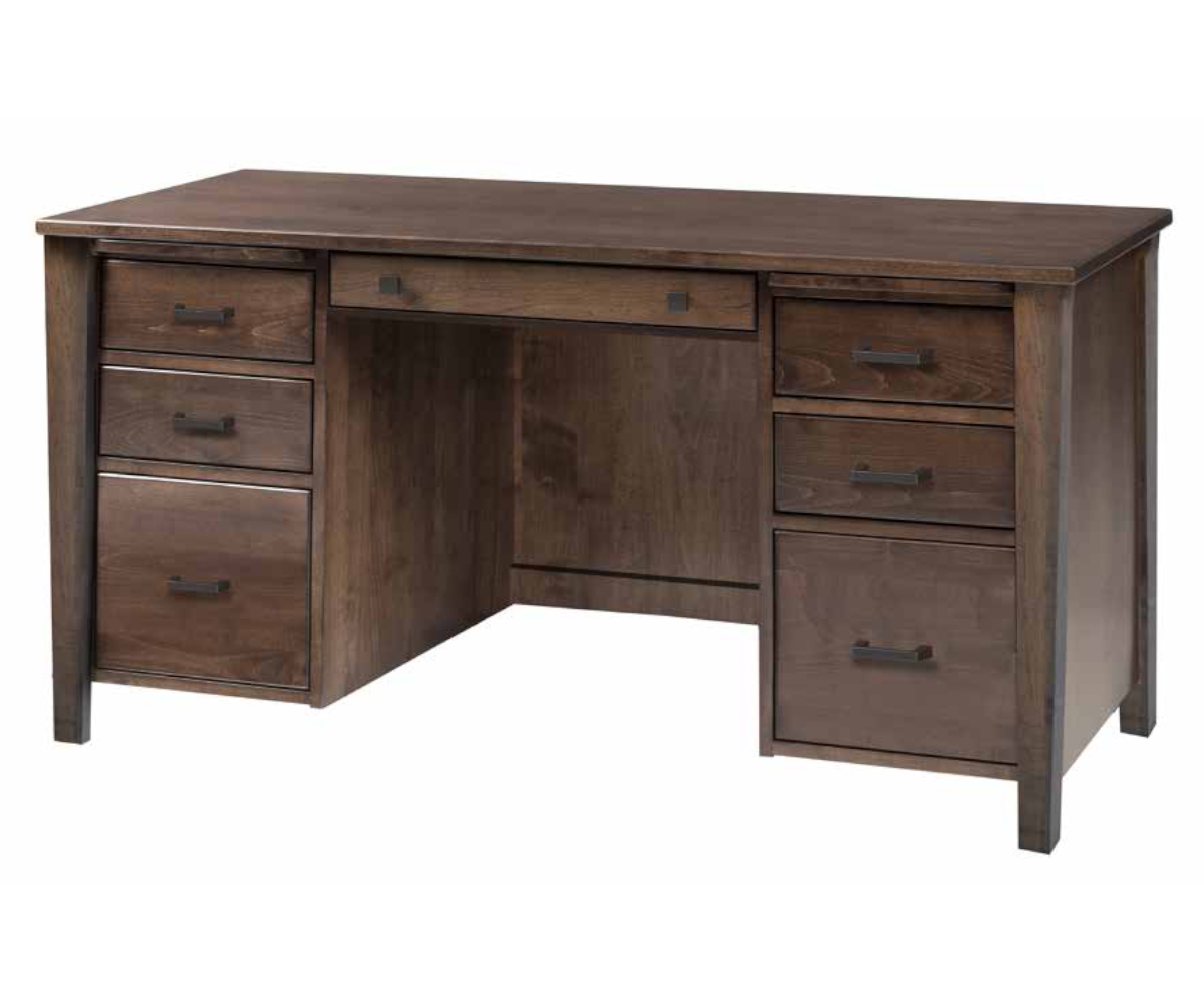 Woodland Shaker Credenza Desk - Custom Woodcraft